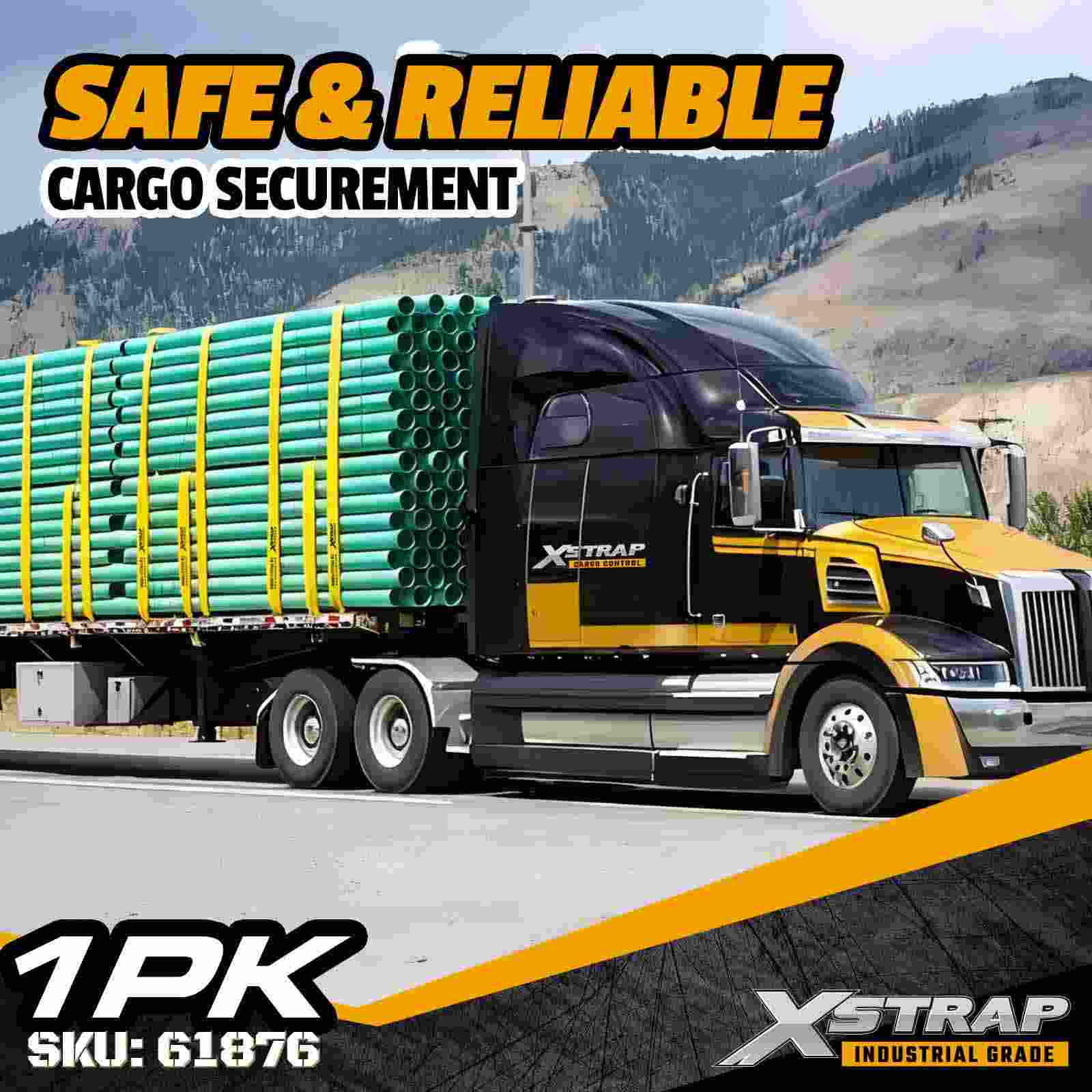 Custom Xstrap 61876 4" × 27ft Standard Winch Strap with Delta Ring ...