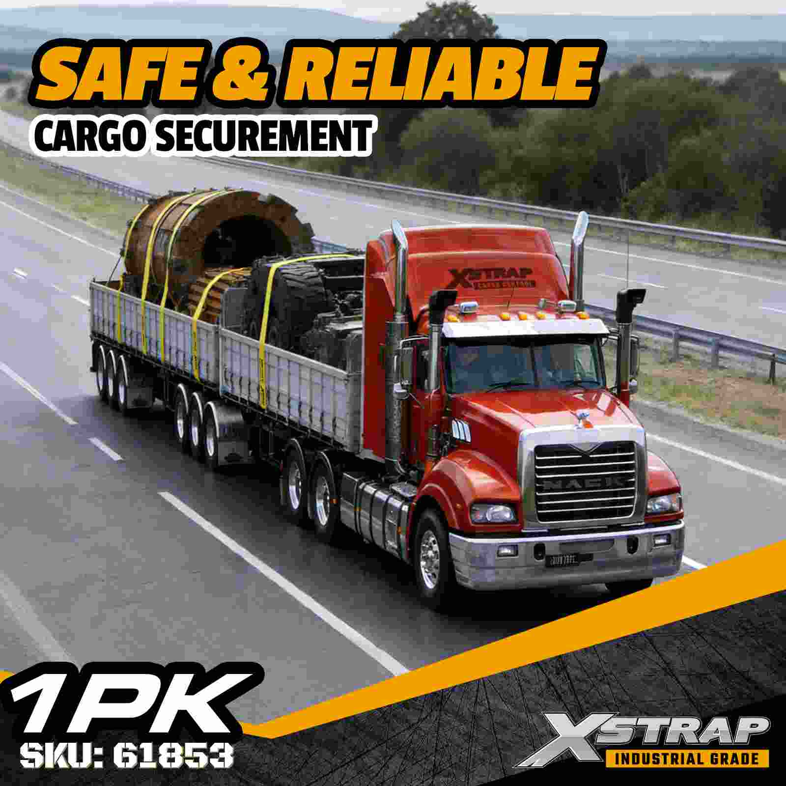 Custom Xstrap 61853 4" × 40ft Standard Winch Strap with Flat Hook Break ...