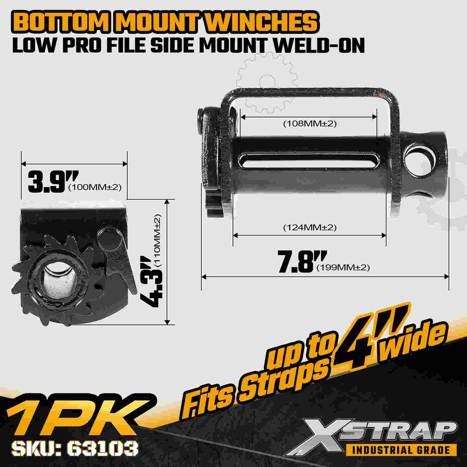Custom Xstrap 63103 Bottom Mount Low Profile Side-Mount Weld-On Tie ...